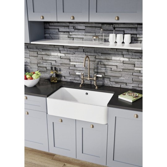 Kuchyňský dřez Blanco Villae Farmhouse jednodřez Zářivě bílá 525163 ...